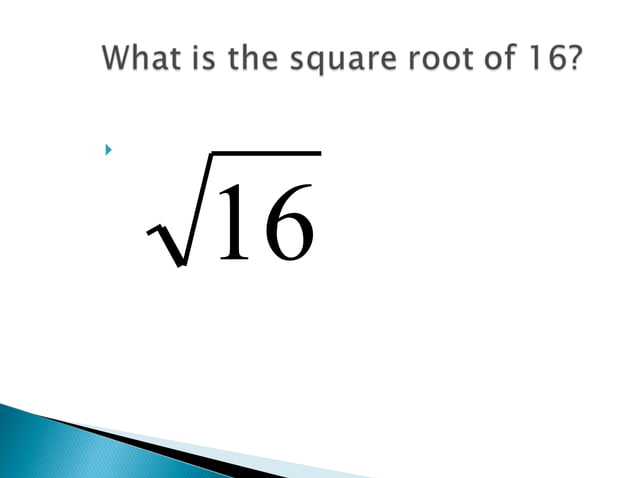 Square Roots And Perfect Squares | PPT