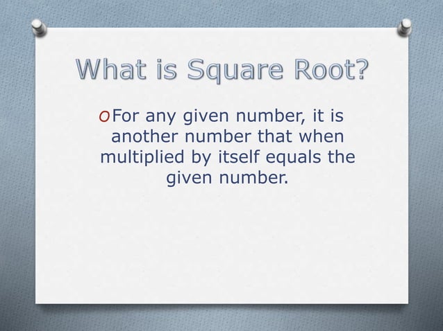 Square Roots | PPTX | Physics | Science