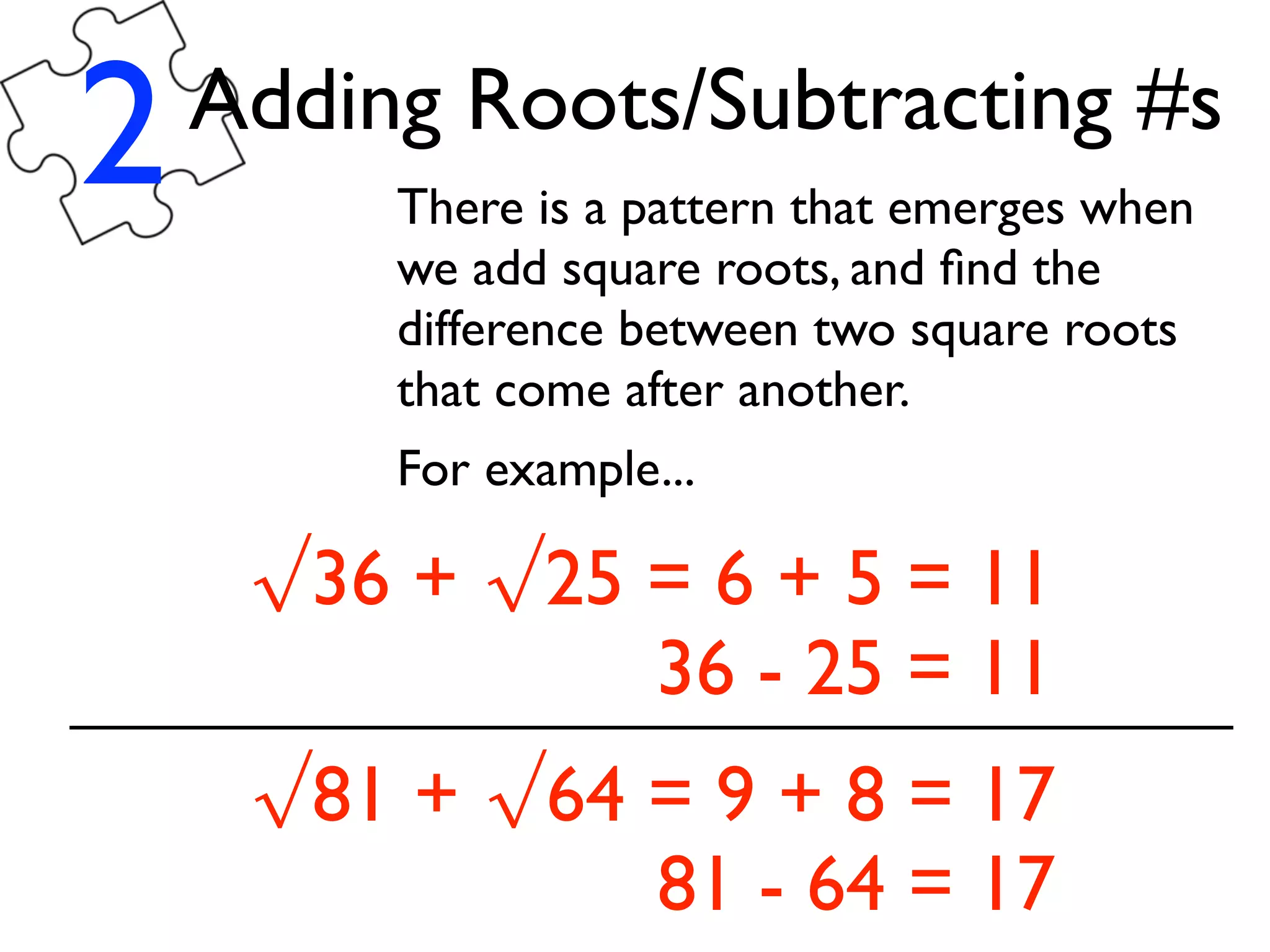 Applying Knowledge of Square Numbers and Square Roots | PPT