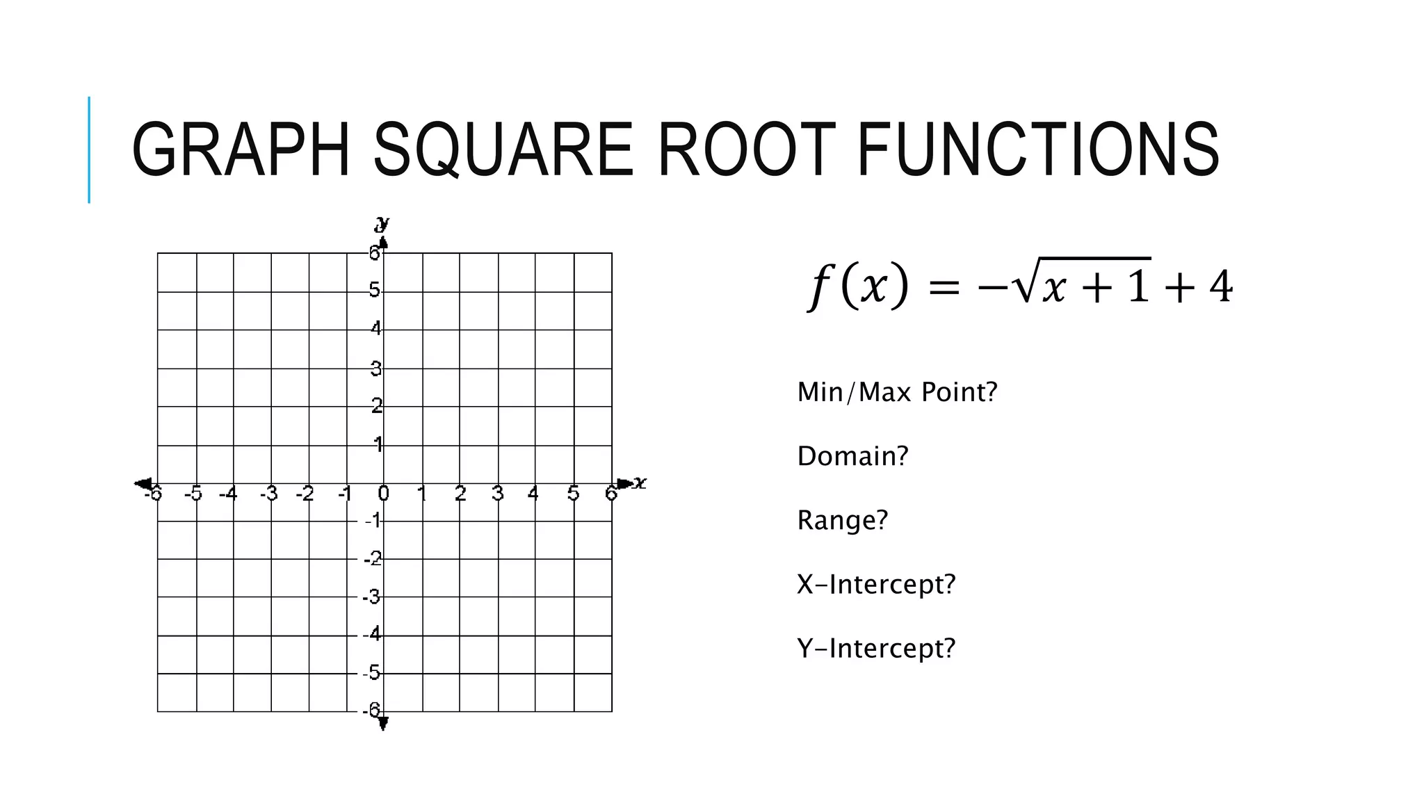 Square Root Function Transformation Notes | PPTX