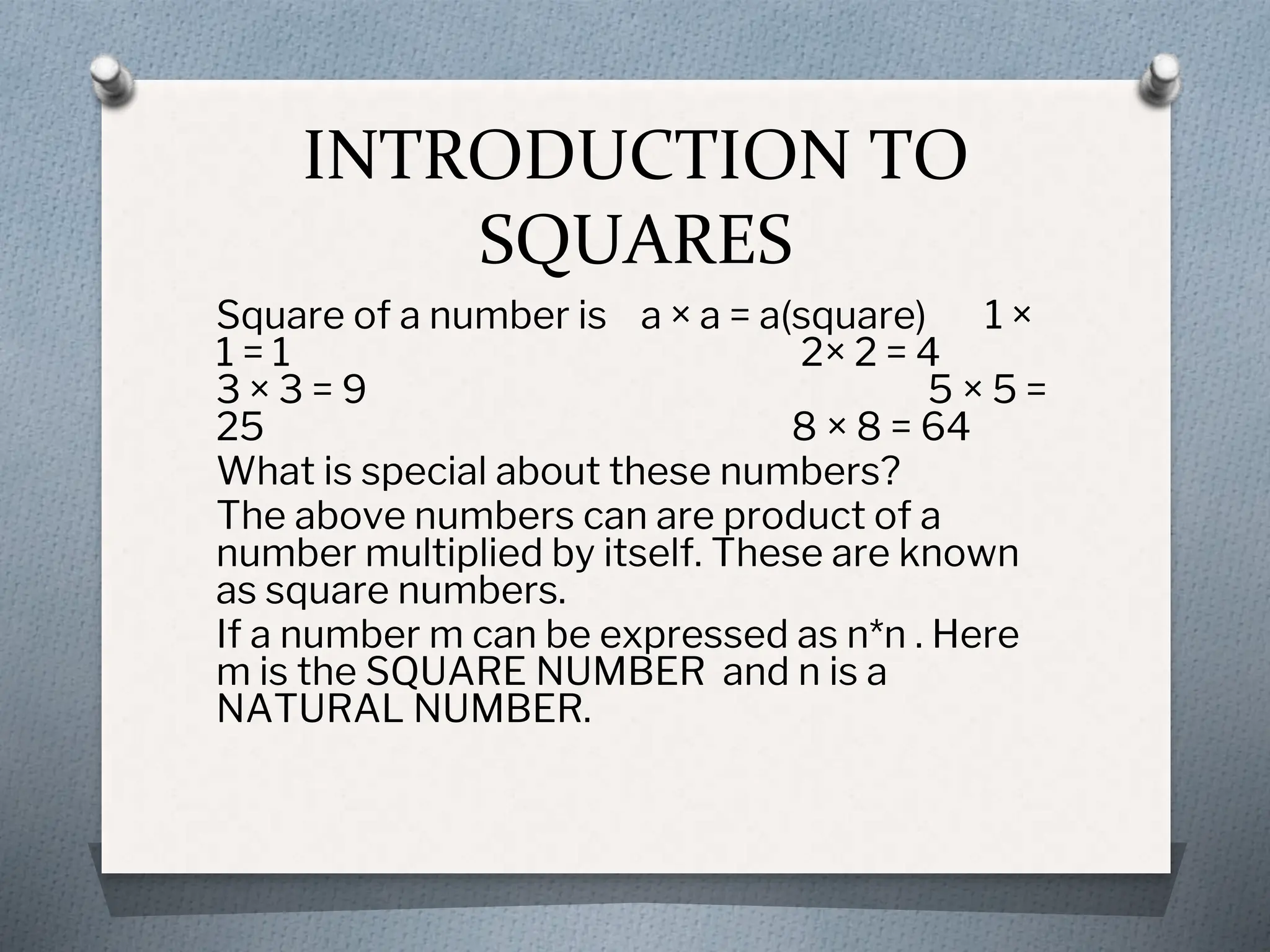 SQUARES AND SQUARE ROOTS.pptx powerpoint presentation square and square ...