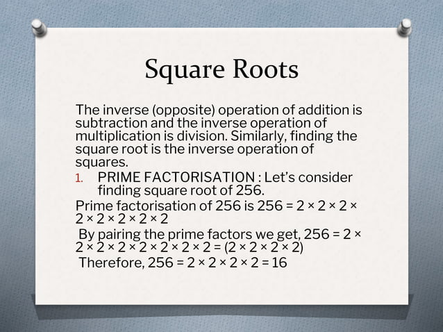 SQUARES AND SQUARE ROOTS.pptx powerpoint presentation square and square roots class 7 | PPTX ...