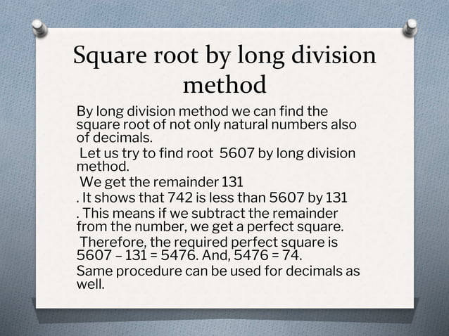 SQUARES AND SQUARE ROOTS.pptx powerpoint presentation square and square roots class 7 | PPTX ...