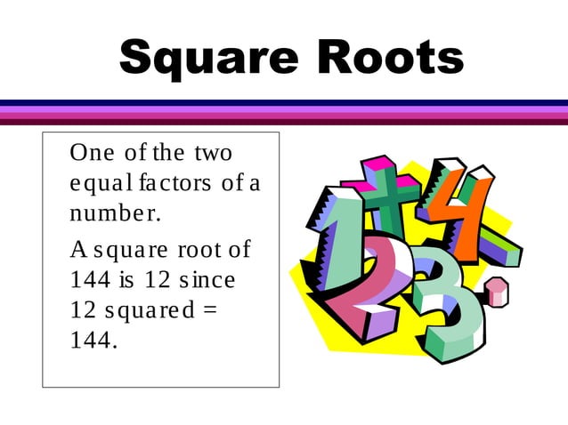 Squares and square roots opt | PPT