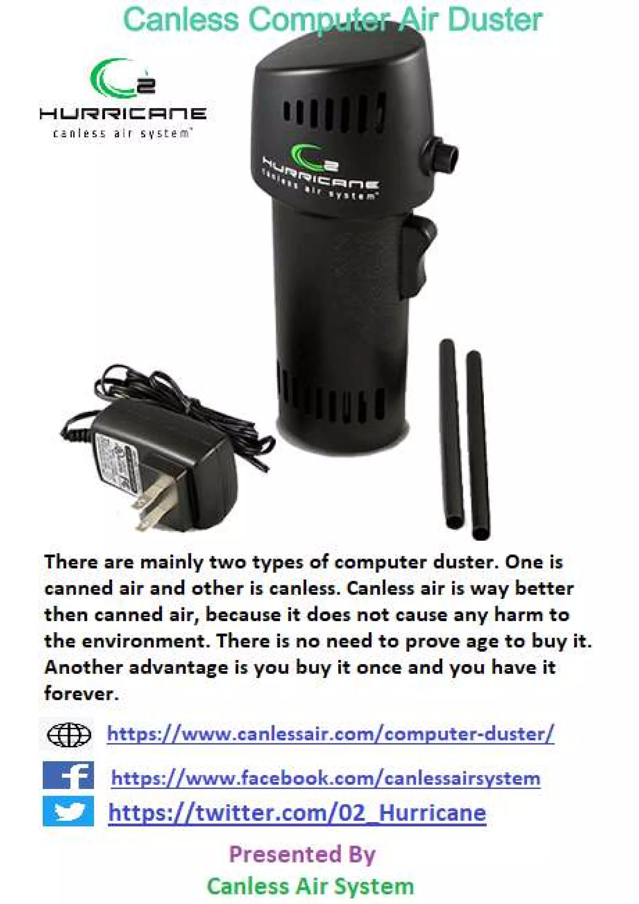 Canless Computer Air Duster | PDF | Mechanical and Industrial Engineering Industry | Industries