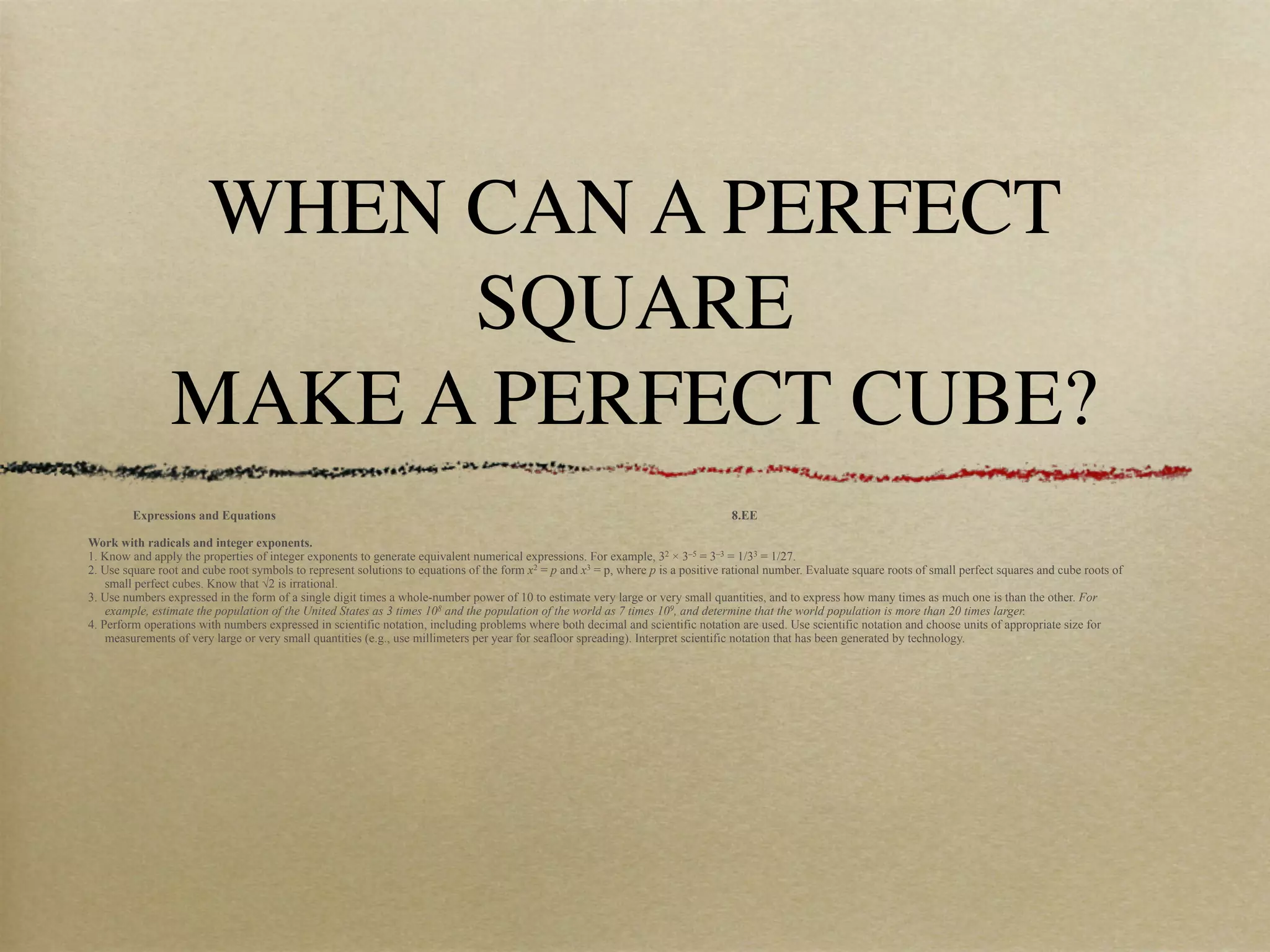 Square vs. cube | KEY
