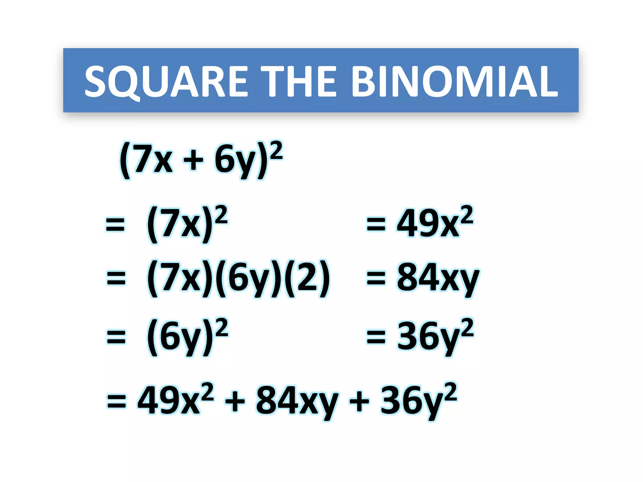 Squaring a binomial | PPTX