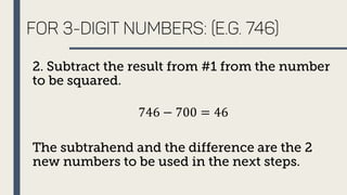 Squaring Numbers: Another Method | PPT