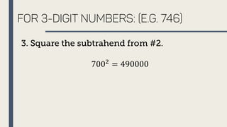Squaring Numbers: Another Method | PPT
