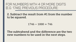 Squaring Numbers: Another Method | PPT