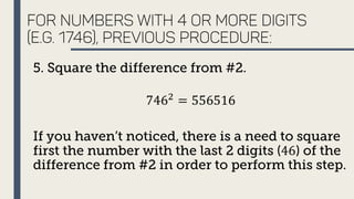 Squaring Numbers: Another Method | PPT