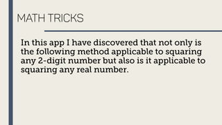 Squaring Numbers: Another Method | PPT