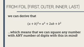Squaring Numbers: Another Method | PPT