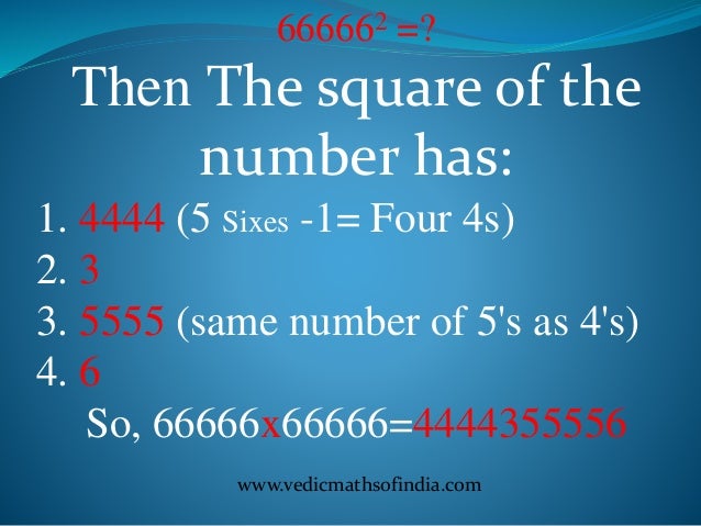 Squaring numbers made up of 6