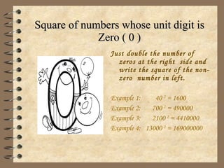 Squaring of numbers | PPT