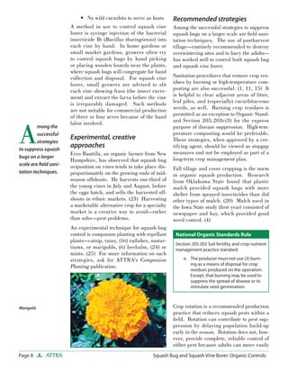 Squash Bug and Squash Vine Borer: Organic Controls | PDF