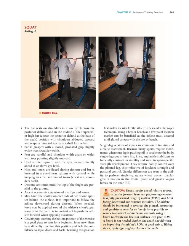 Squat pages from acsm's foundations of strength training and ...