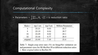 Squeeze and excitation networks | PPTX