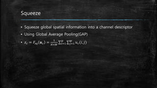 Squeeze and excitation networks | PPTX