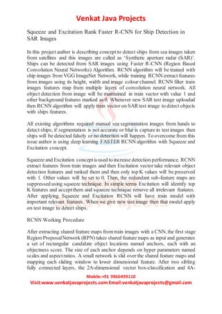 Squeeze and excitation rank faster r cn nfor ship detection in sar ...