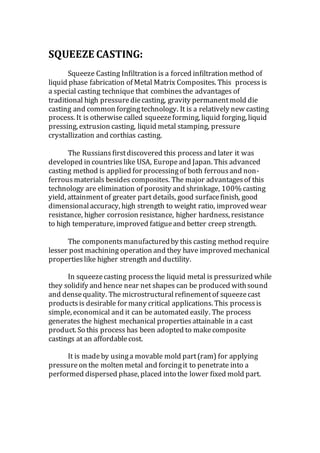 Squeeze casting | DOCX