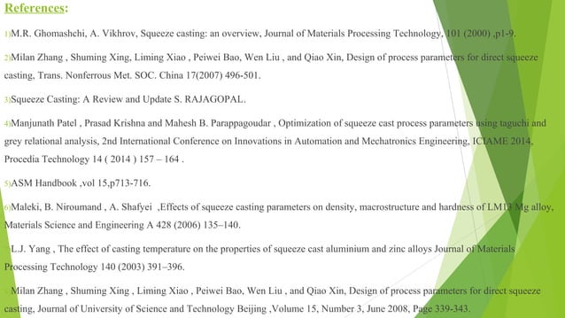 Squeeze Forming or Squeeze Casting Process | PPT