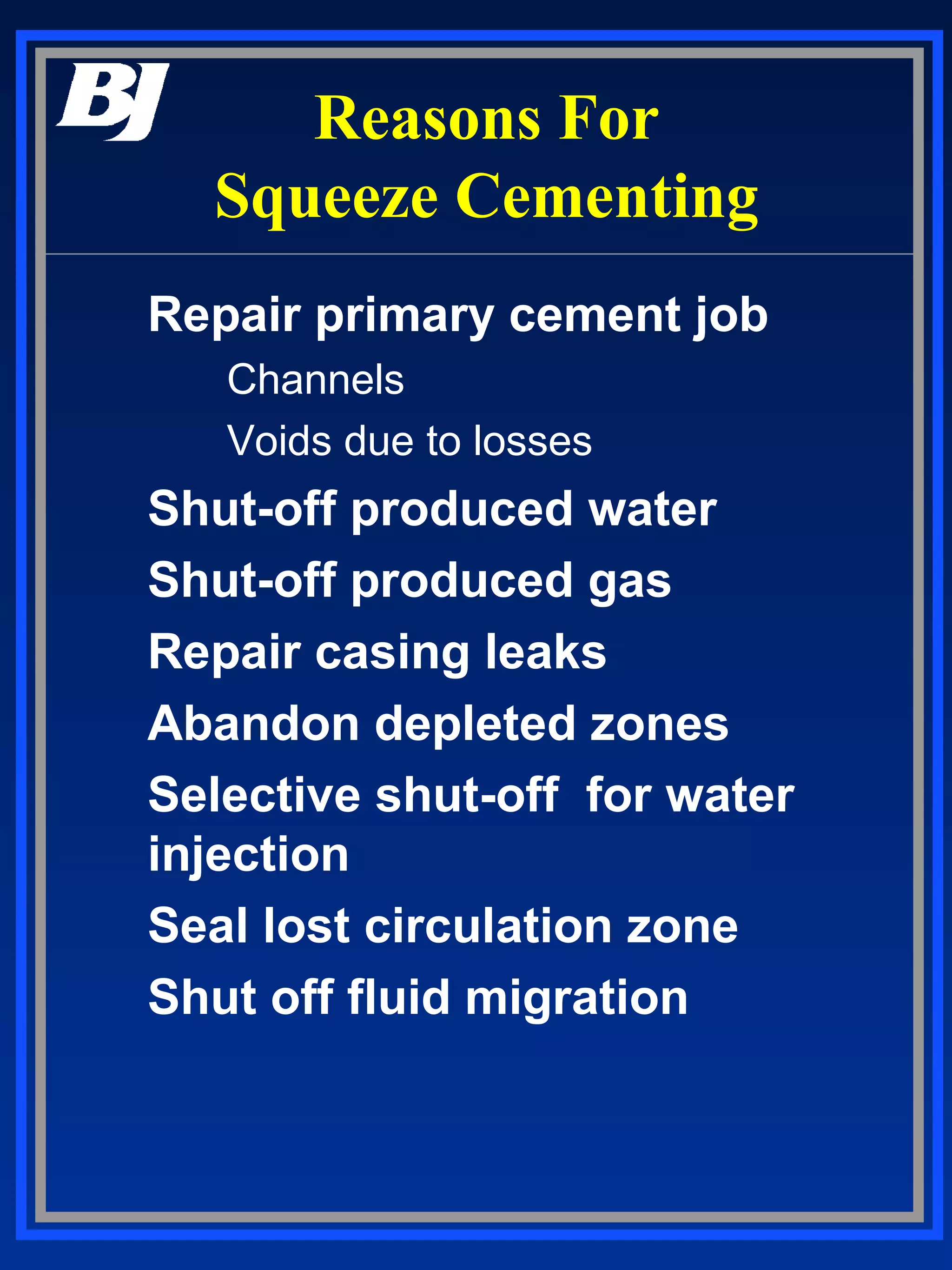 Squeeze cementing | PPT