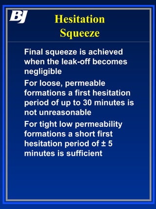 Squeeze cementing | PPT