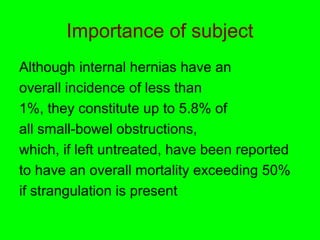 Squeezed through holes: imaging of internal hernia | POT