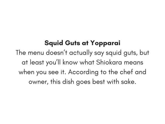 Squid Guts & Other Dishes That Are Unique To NYC | Sam Zormati | PDF