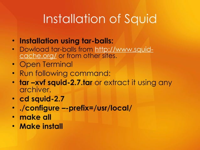 Squidinstallation | PPT
