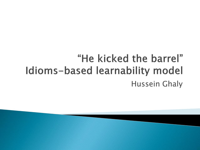 Idioms-based model for learnability and language acquisition | PPT