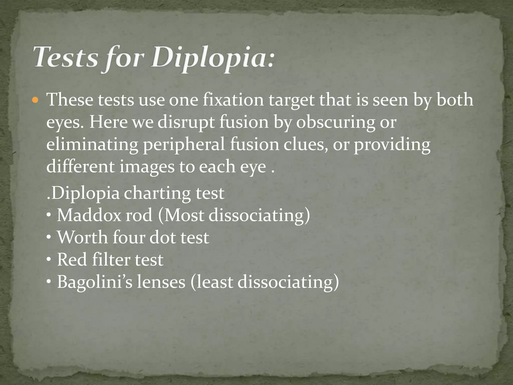 evaluation of strabismus | PPTX