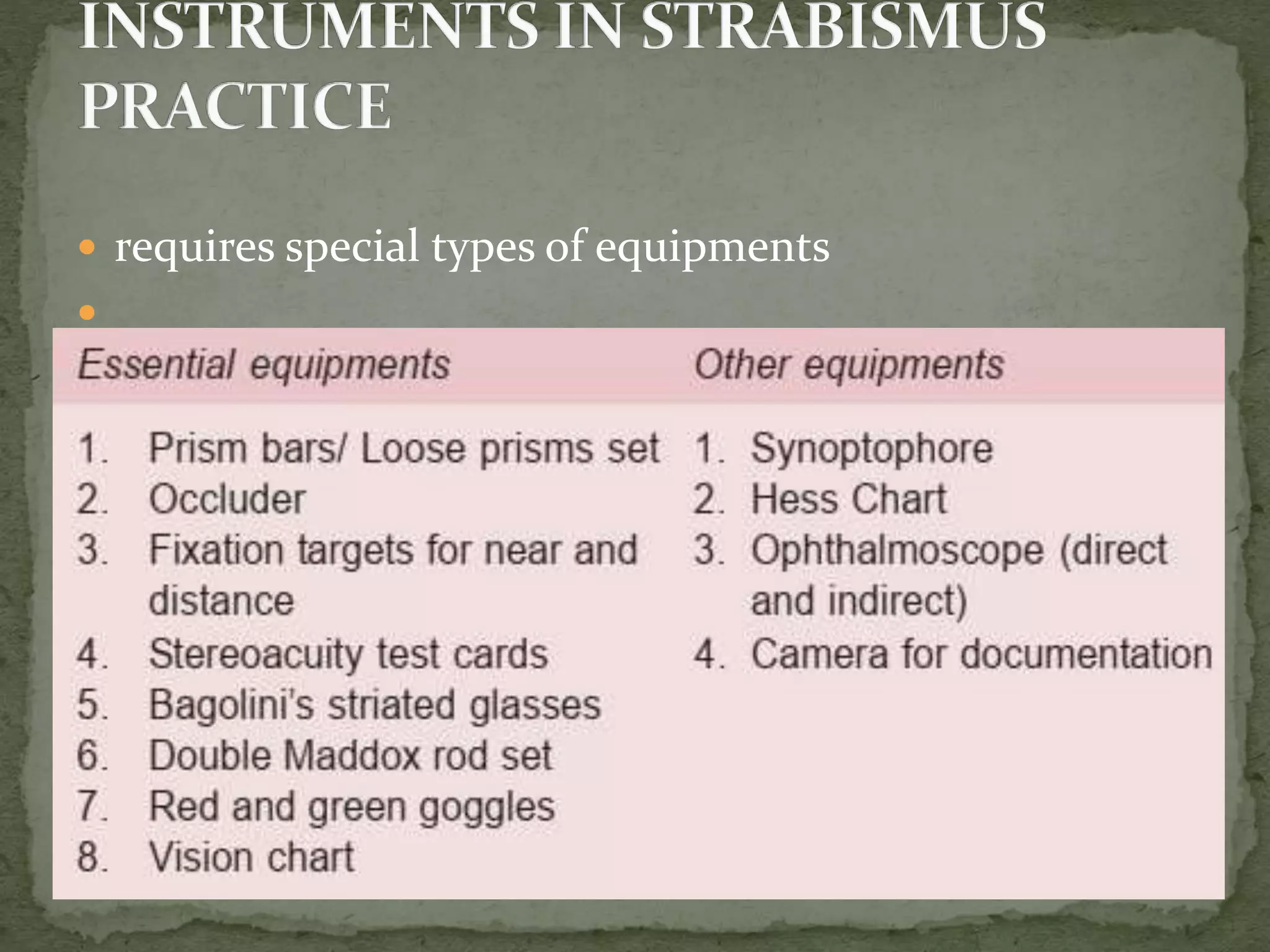 evaluation of strabismus | PPTX