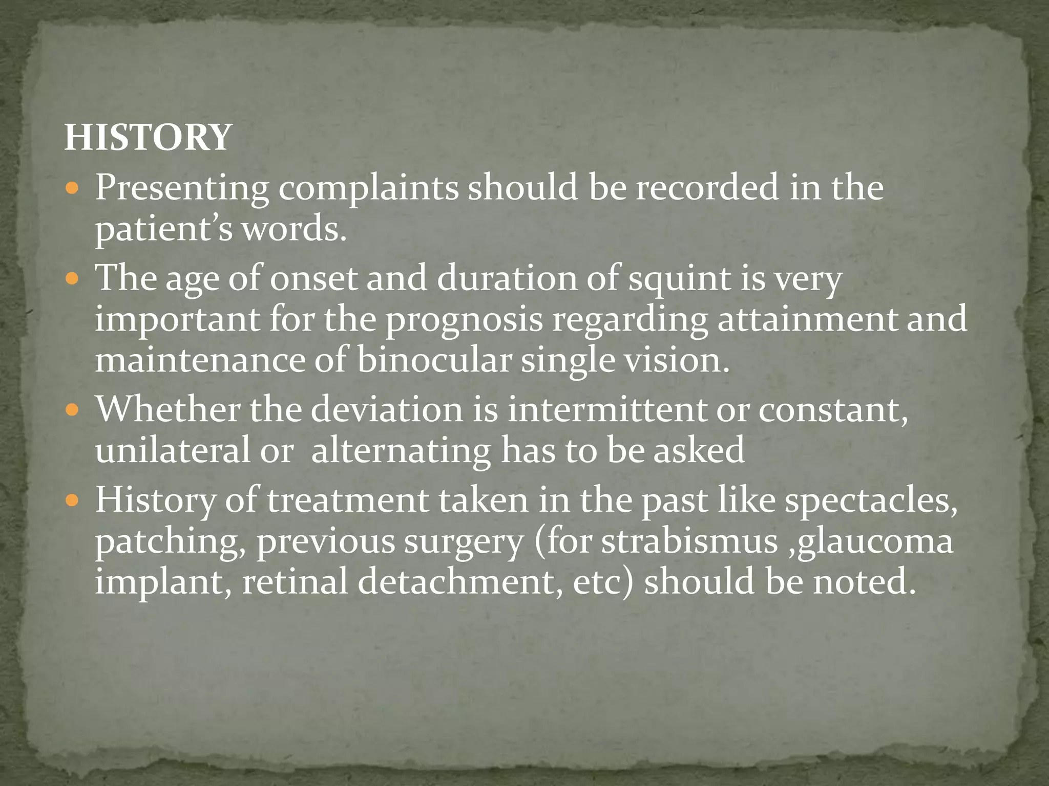 evaluation of strabismus | PPTX