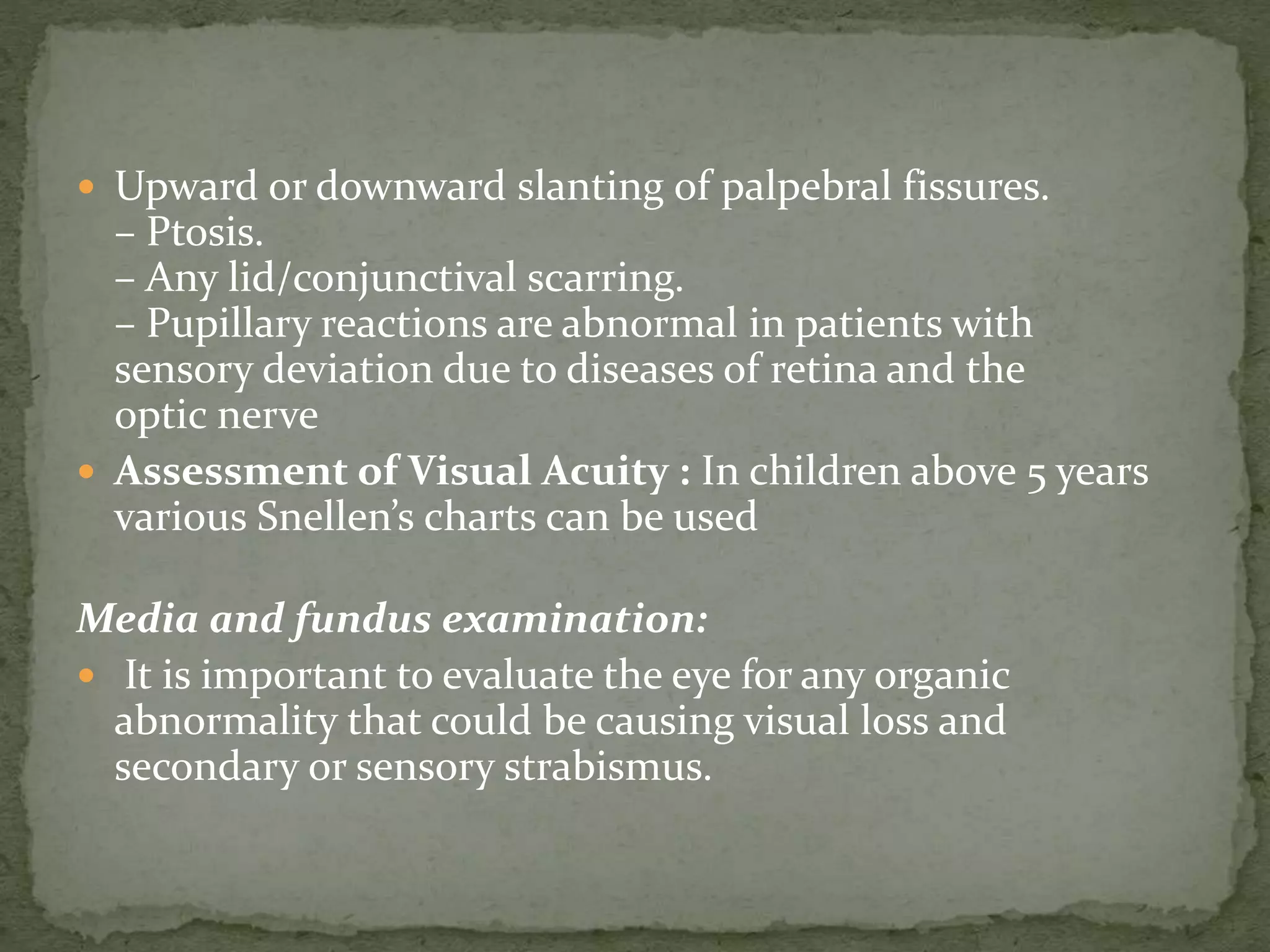 evaluation of strabismus | PPTX