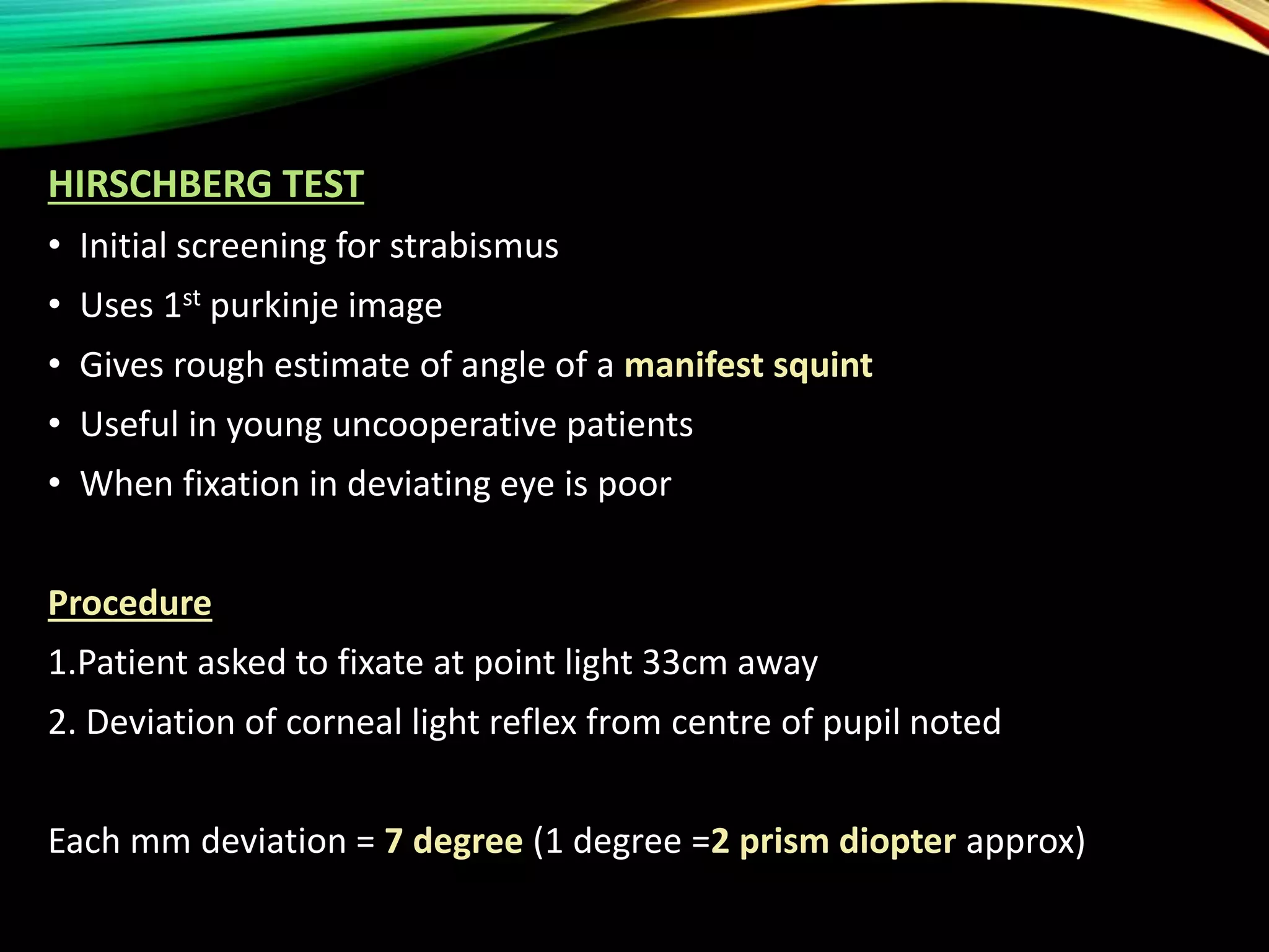 Clinical examination of squint | PPTX