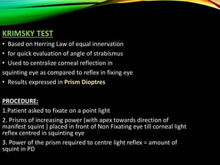 Clinical examination of squint | PPTX