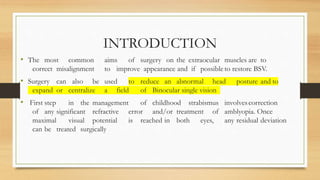 Squint surgeries | PPTX