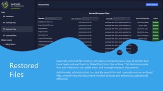 Squirrel: The Ultimate Document Archiving Solution for SharePoint Online | PDF