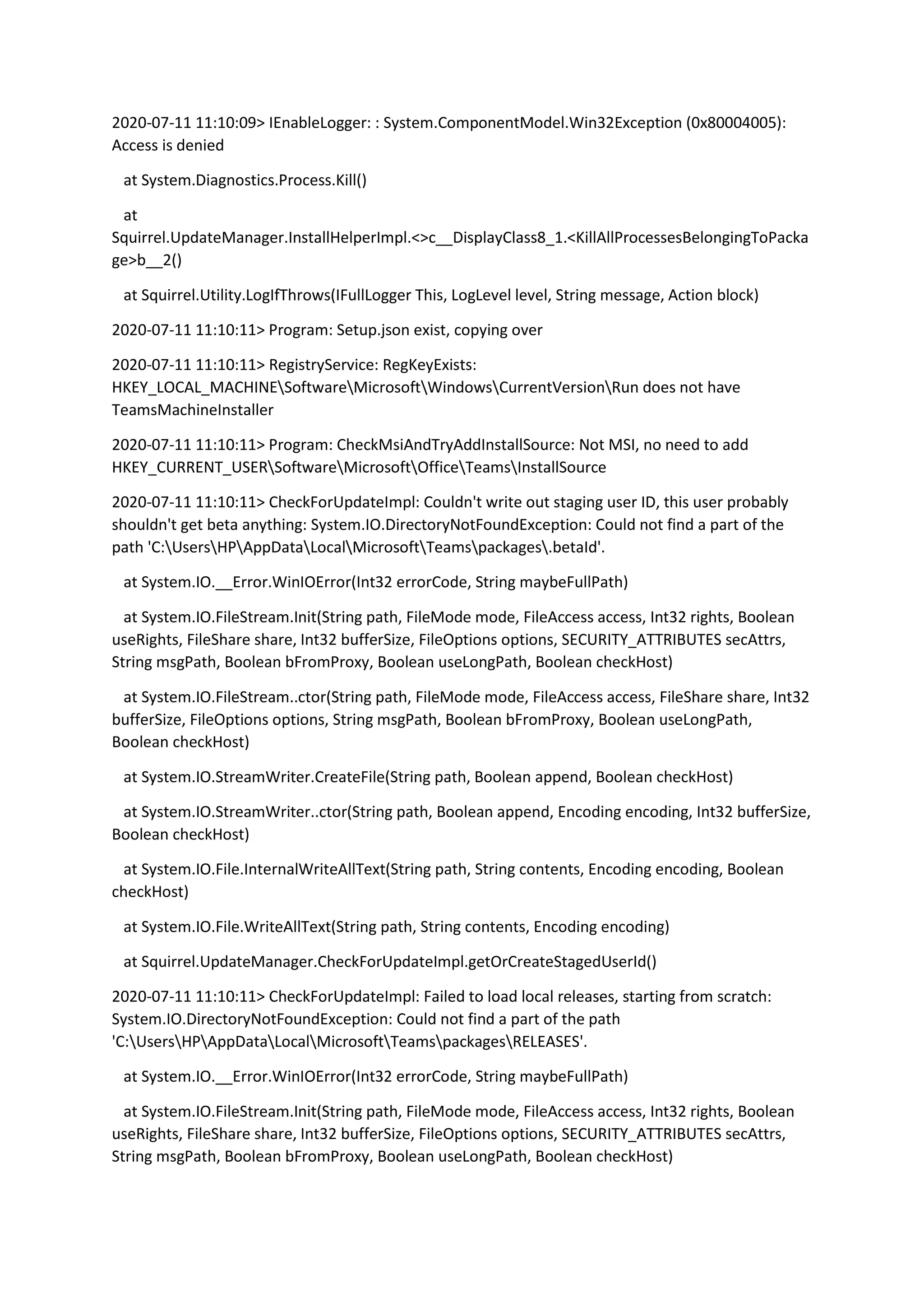 Squirrel setup-ms teams | PDF