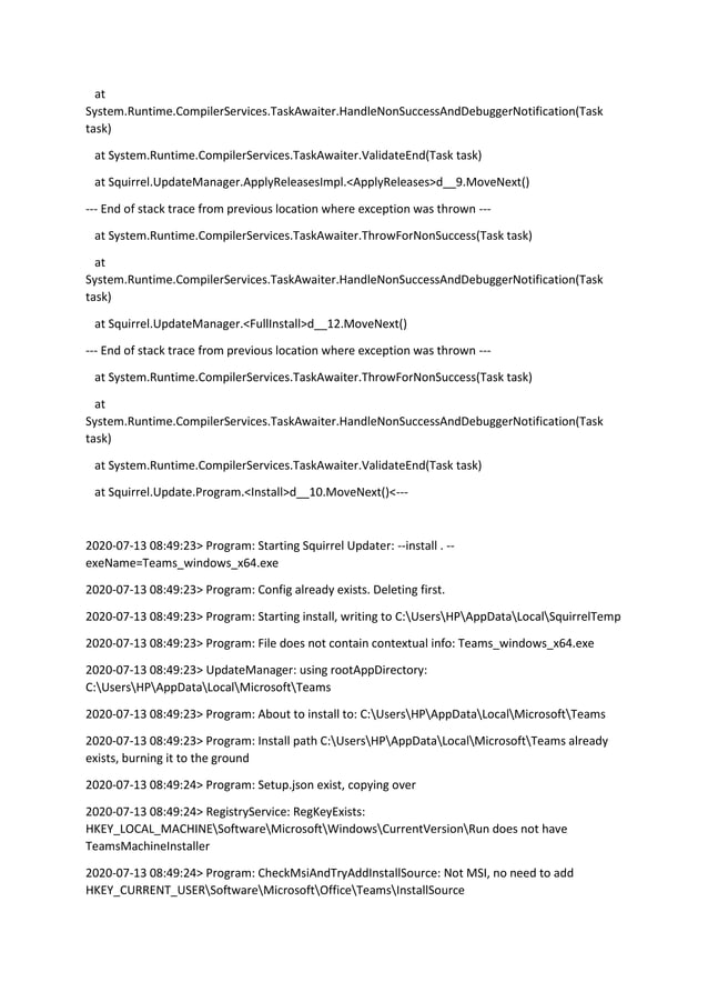 Squirrel setup-ms teams | PDF