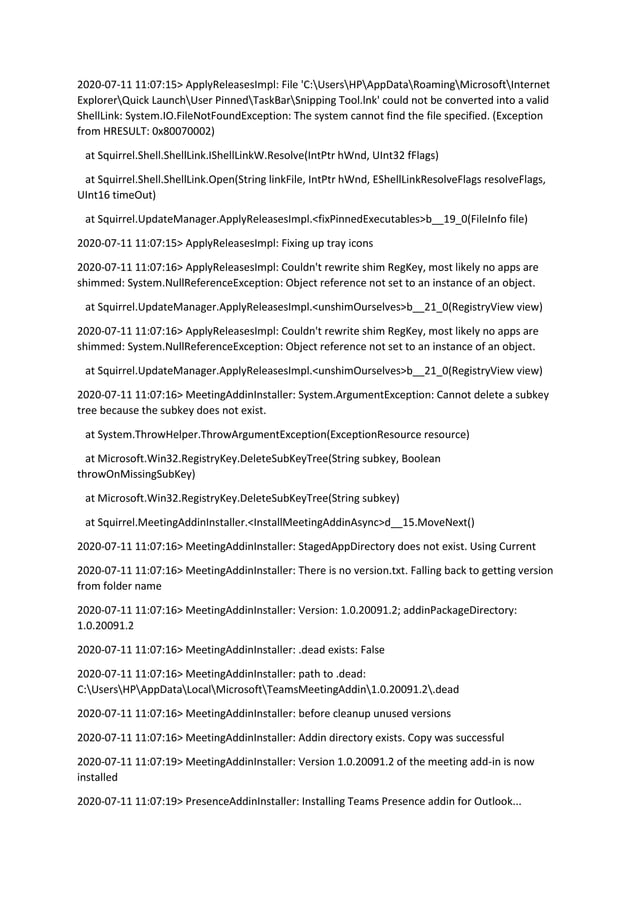 Squirrel setup-ms teams | PDF