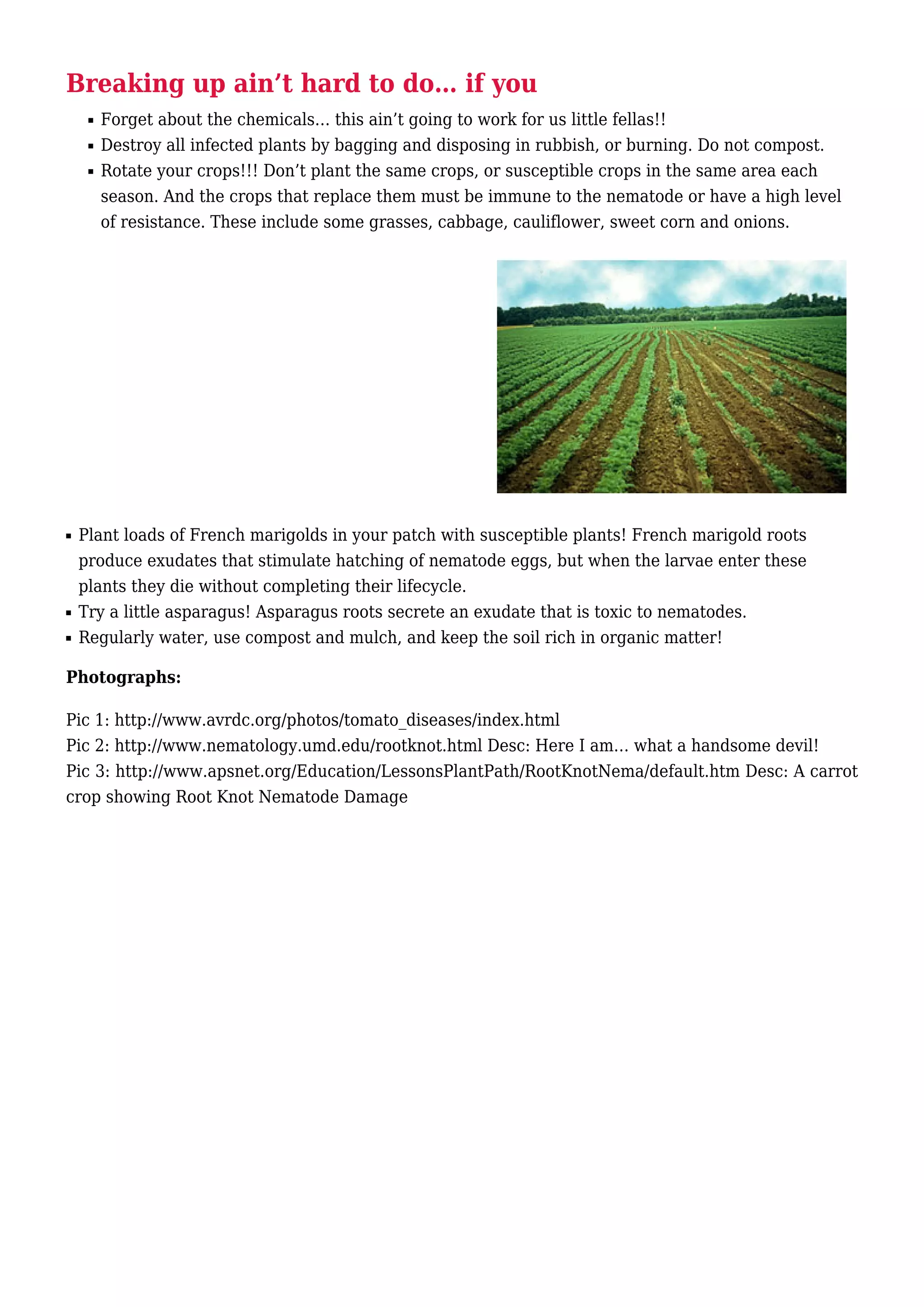 Root Knot Nematode Pest Control | PDF