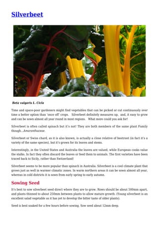 Silverbeet Gardening | PDF