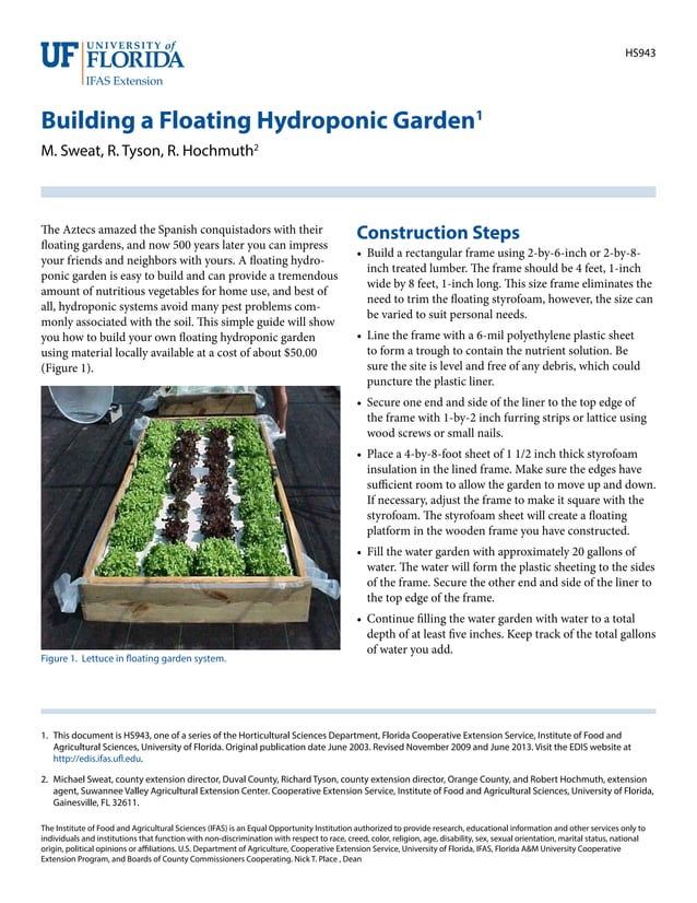 Building a Floating Hydroponic Garden | PDF | Agriculture | Industries