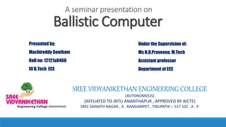 Ballistic computer | PPTX