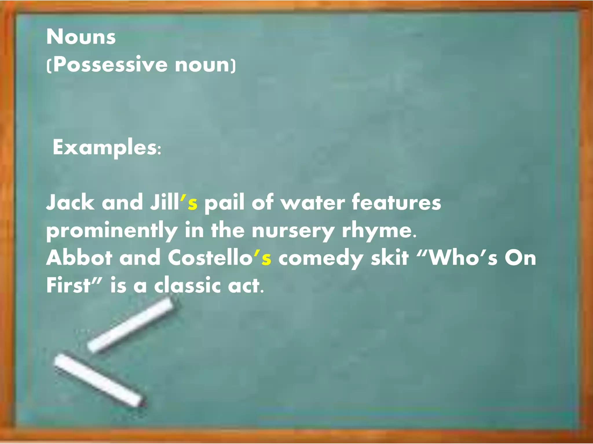 Nouns Slideshow presentation | PPTX