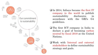 Infosys Sustainability Presentation | PPTX | Agriculture | Industries