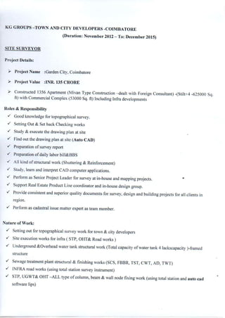 Sr. land surveyor aaron (cv) | PDF